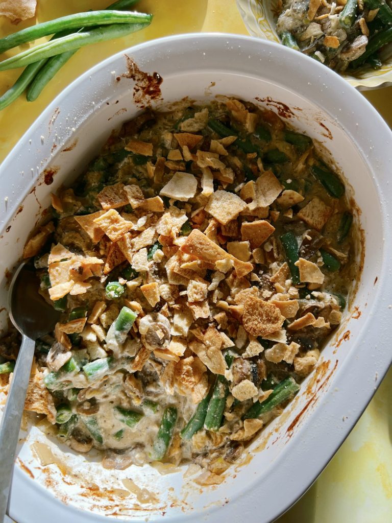 Greeky Green Bean Casserole - Eleni Saltas