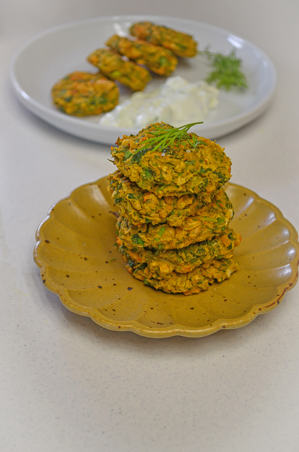 Baked Chickpea Fritters - Eleni Saltas